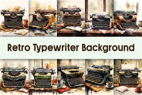 Retro Typewriter Background Graphic By Pamilah · Creative Fabrica