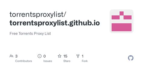 GitHub Torrentsproxylist Torrentsproxylist Github Io Free Torrents Proxy List