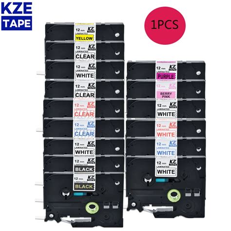 1pcs KZE 12mm 여러 가지 빛깔의 호환 형제 tze 231 tze231 tze 231 라벨 테이프 tz231 형제 p ...