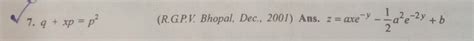 solved solve this partial differential equation by charpits