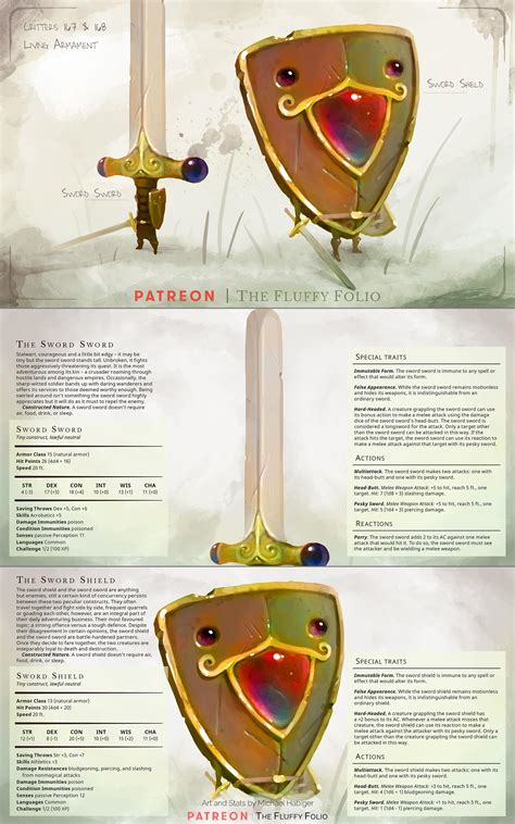 Two Tiny Constructs The Sword Sword And The Sword Shield Rdungeonsanddragons