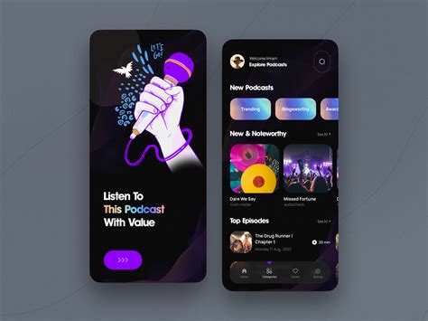Podcast App Mobile Design By Imran Molla For Orizon Uiux Design Agency On Dribbble