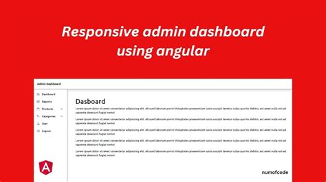 Build A Modern Admin Dashboard With Angular 15 Angular Tutorial