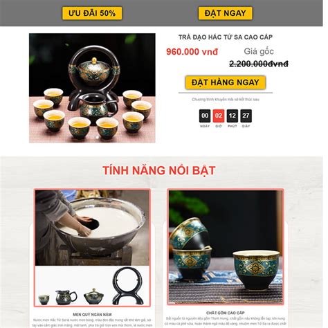 Thiết Kế Mẫu Website Bán Sản Phẩm Trà