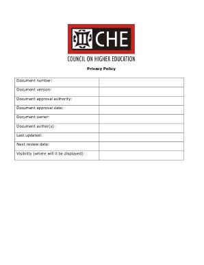 Fillable Online Policy Document Approval Template Fax Email Print PdfFiller