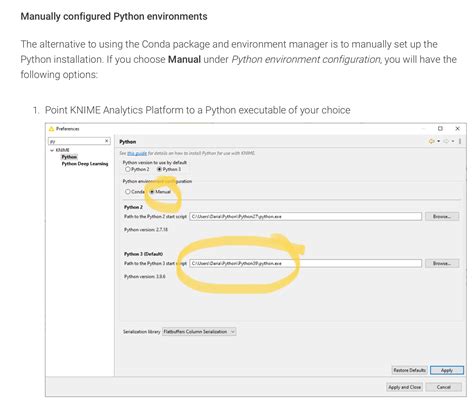 Python Environments Without Using Conda KNIME Analytics Platform KNIME Community Forum