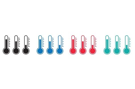Premium Vector Temperature Symbol Set Thermometer Symbols Temperature