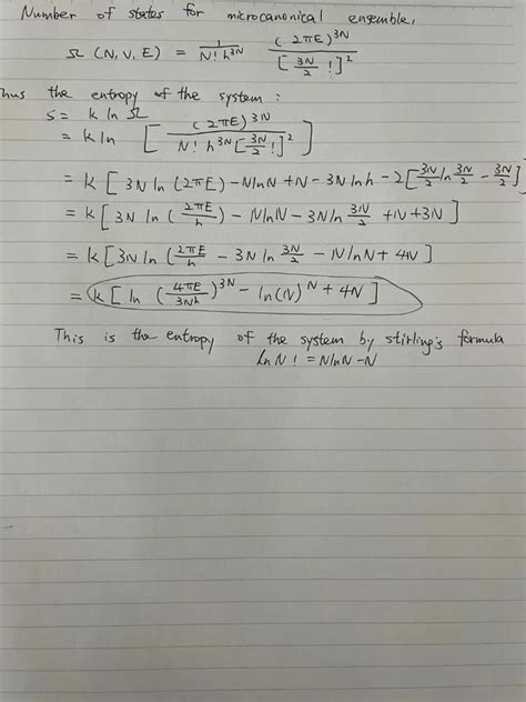solved 5 using the last entropy expression derive what the