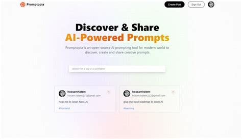 Hossam Hatem On Linkedin Nextjs Webdevelopment Ai Opensource Techcommunity Promptopia