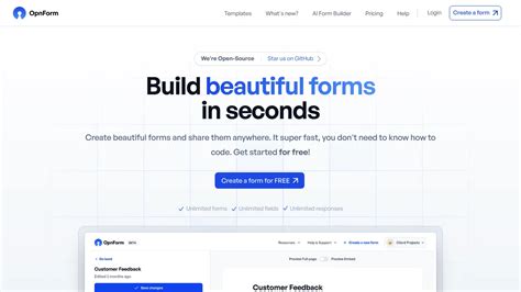 Opnform Open Source Alternative To Typeform Google Forms And Jotform