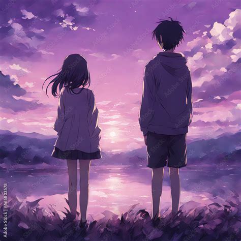Cute Couple In Love Romantic Wallpaper Anime Style Characters Couple