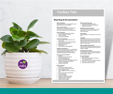 Reporting And Documentation Toolbox Talk