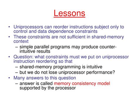 Ppt Memory Consistency Models Powerpoint Presentation Free Download