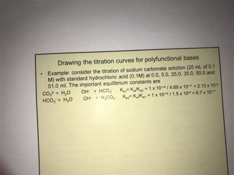 Solved Drawing The Titration Curves For Polyfunctional Bases