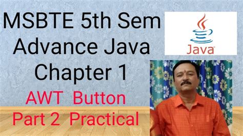 Chapter 1 Awt Button Program Practical Getactioncommand Youtube