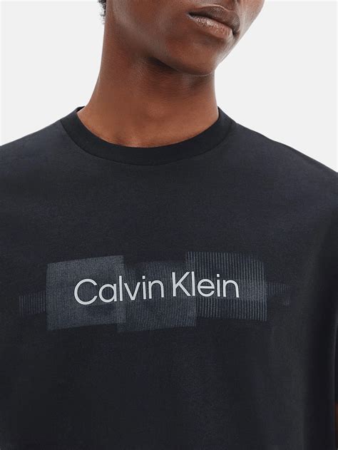 Calvin Klein Jeans Box Striped Logo T Shirt T Shirt Uomo Nencini Sport