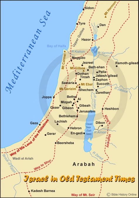 Israel In The Old Testament Color Map 72 Dpi 1 Year License Bible