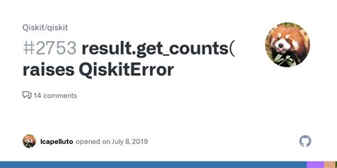 Resultgetcountsschedule Raises Qiskiterror · Issue 2753 · Qiskitqiskit · Github