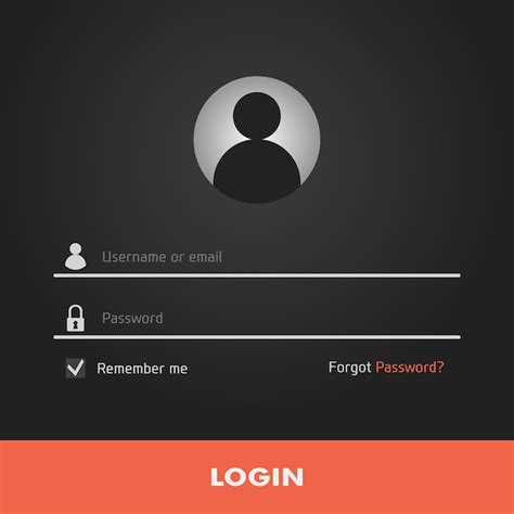 Premium Vector Dark User Interface For The Login