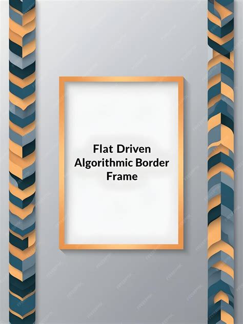 Flat Ai Driven Algorithmic Border Frame Concept As A Minimalistic Border Frame With Algorithmic
