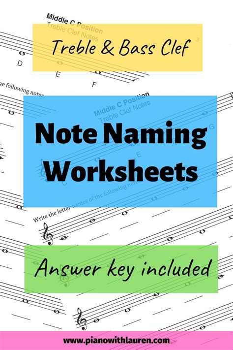 Note Naming Worksheets PDF Piano With Lauren