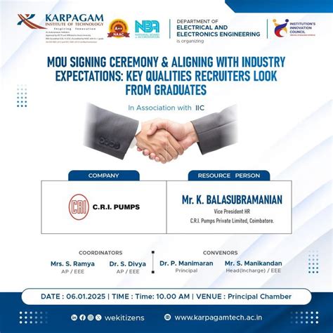 Ramya S Varun On Linkedin The Department Of Electrical And Electronics