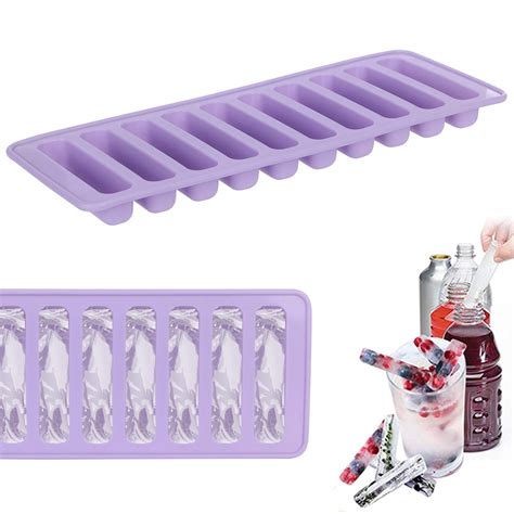Nngdian Silicone Narrow Ice Stick Cube Trays Narrow Water Bottle Ice