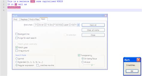 Notepad Regex For Non Consecutive Upper Case Words Stack Overflow