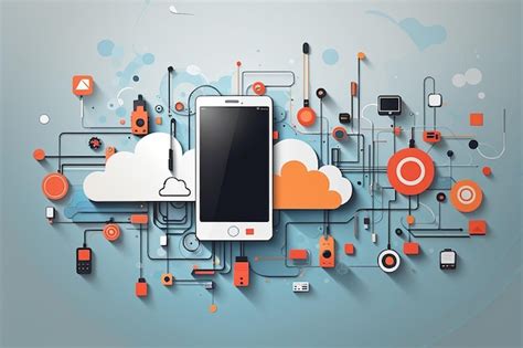 Premium Photo Cloud Computing Concept On Different Electronic Devices