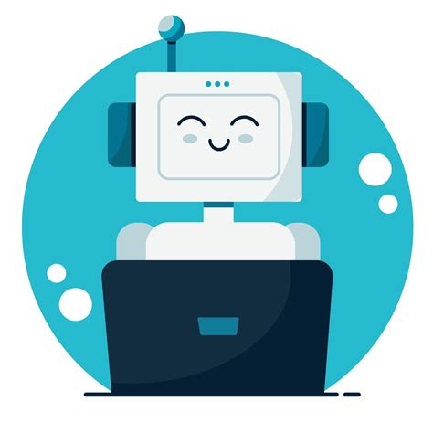 Smiling Cute Robot Chat Bot Support Service Concept Vector 2996598