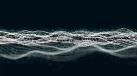 Abstract Dynamic Particle Wave Of Lines Futuristic Glowing Particle