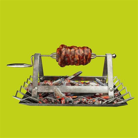 Premium Psd 3d Object Rendering Grill Machine