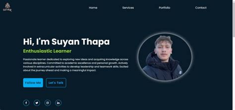 🚀 Learning Update Built My First Portfolio Website 🚀 Suyan Thapa