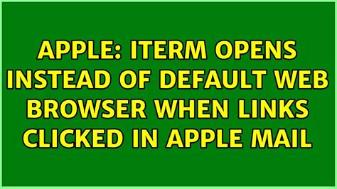 Apple Iterm Opens Instead Of Default Web Browser When Links Clicked In