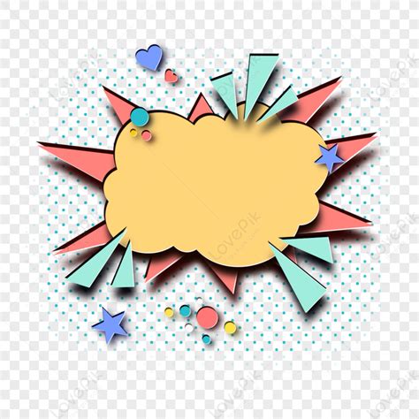 만화 일러스트 귀여운 연설 거품 상자스티커미술 Png 일러스트 무료 다운로드 Lovepik