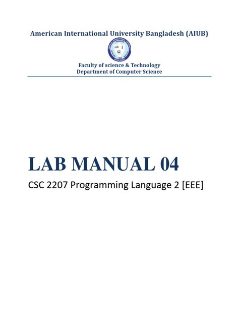 Pl2 Lab4 Pdf Namespace String Computer Science