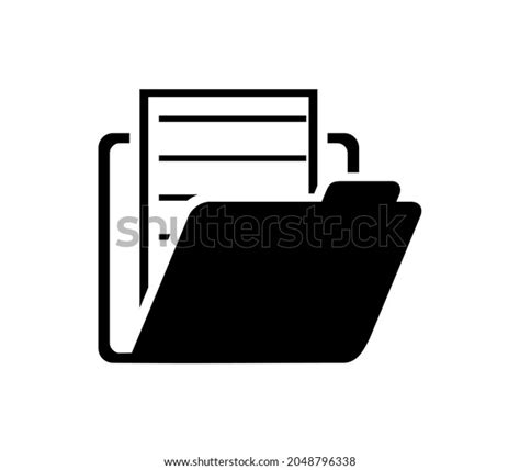Vector Illustration Flat Folder Icon On Stock Vector Royalty Free Shutterstock