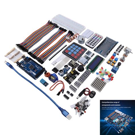 Diy Project Set With Lcd1602 Mega2560 R3 Starter Kit Tutorial Starter Set Ultrasonic Ranging