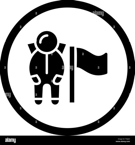 Illustration Man With Flag Icon Stock Photo Alamy