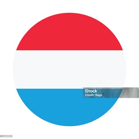 룩셈부르크 국기 룩셈부르크 국기입니다 플래그 아이콘입니다 표준 색상 원 아이콘 플래그입니다 3d 일러스트레이션입니다 컴퓨터 일러스트레이션 디지털 일러스트레이션 벡터 일러스트