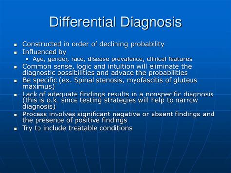 Ppt Differential Diagnosis Powerpoint Presentation Free Download
