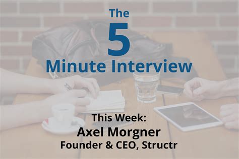 The 5 Minute Interview Axel Morgner Founder And Ceo Of Structr
