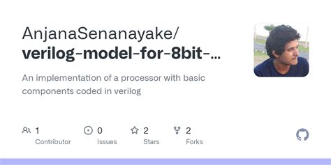 Github Anjanasenanayakeverilog Model For 8bit Processor An