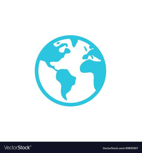 Globe From Blue Icon Set Royalty Free Vector Image
