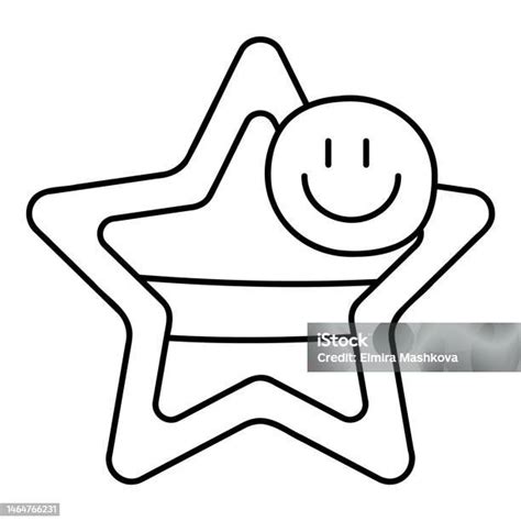 귀여운 낙서 별 모양의 바렛은 여성스러운 스티커 컬렉션에서 가져온 것입니다 만화 벡터 흰색과 검은 색 그림입니다 1990 1999 년에 대한 스톡 벡터 아트 및 기타 이미지