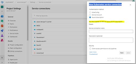Azure Kubernetes Service Connection Issue Microsoft Qanda