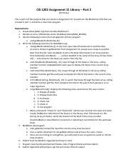 CIS 1202 Program 11 Enhancing The Library Pdf CIS 1202 Assignment