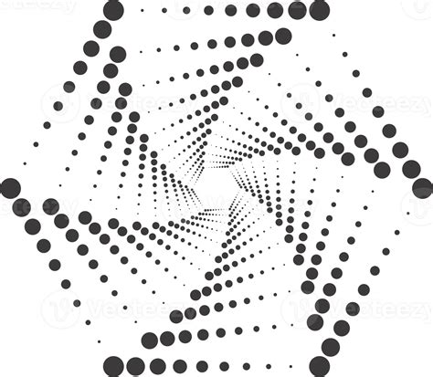 Dotted Circle Pattern Abstract Half Tone Graphic Circular Textured Round Spiral Frame Swirl