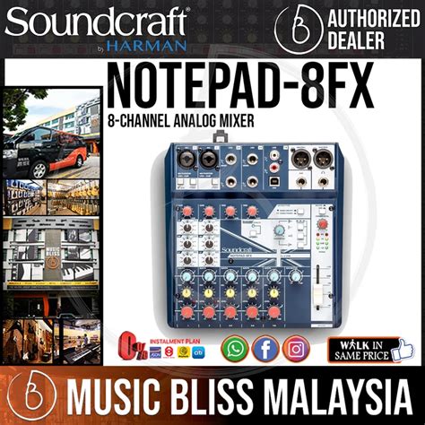 Soundcraft Notepad 8fx Mixer With Effects Total Music Gear All In One Shop For Musical