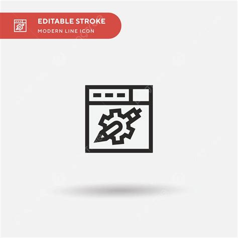 Design Template For A Simple Vector Icon Prototype Illustration Symbol Vector Stroke